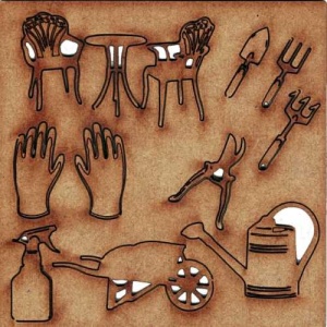 Mini Garden Tool Assortment - MDF Add On Sheet